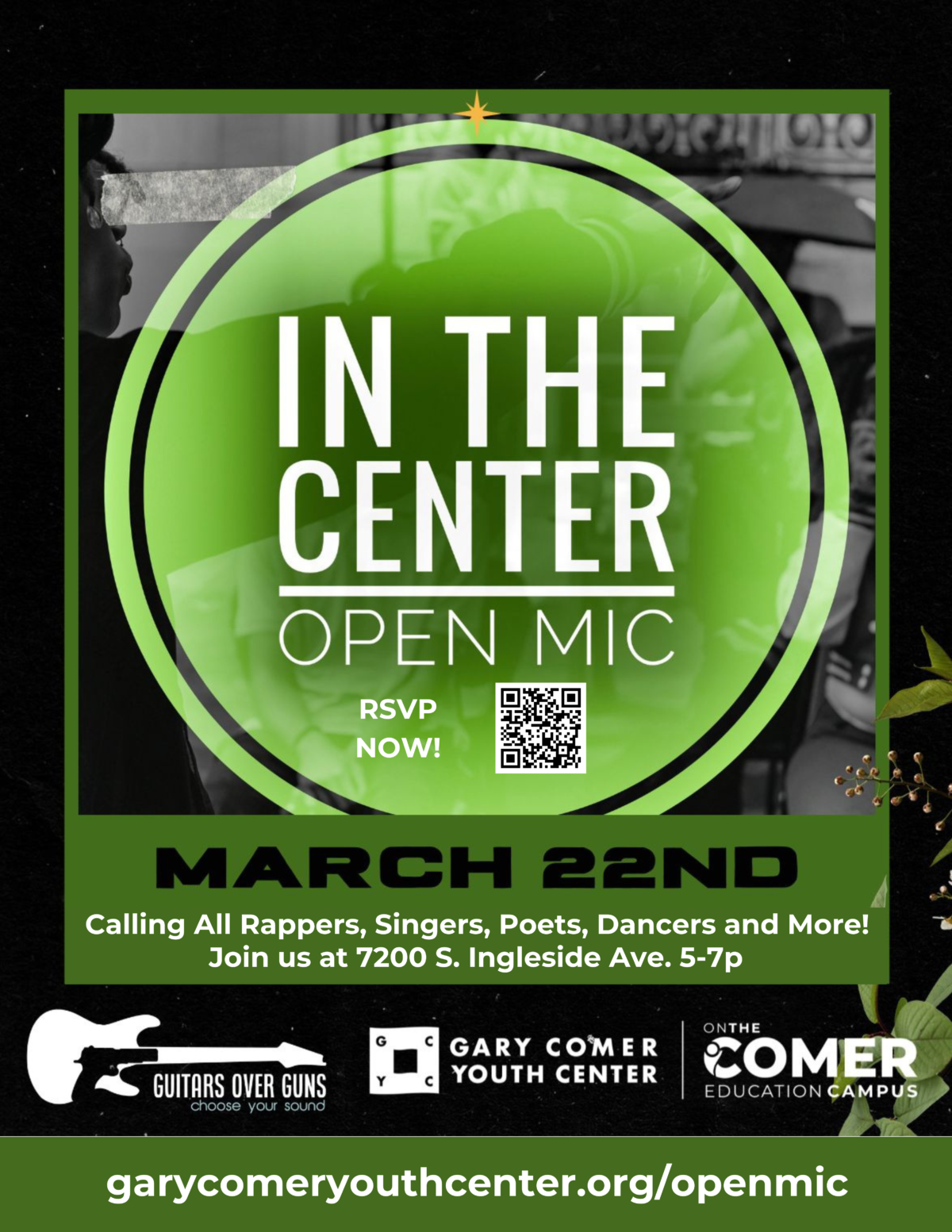 In The Center (Open Mic with Guitars Over Guns) - Gary Comer Youth Center